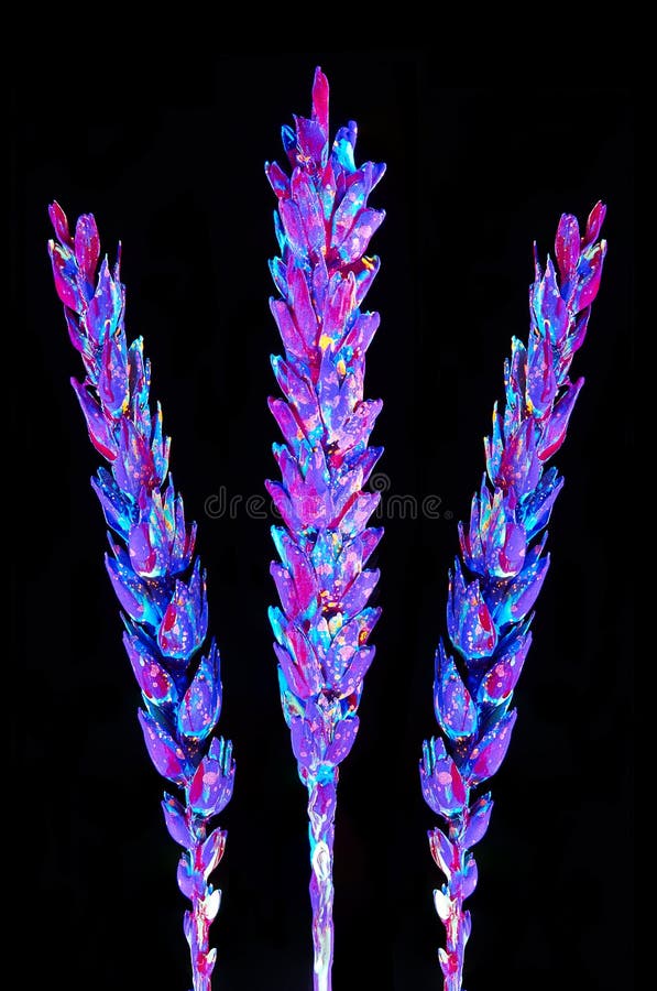 Flower with Fluorescent Colour. Stock Photo - Image of ultraviolet ...