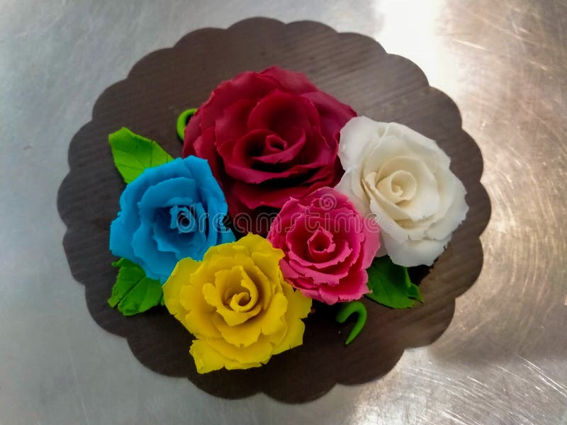 Flower fondant rose stock photo. Image of flower, icing - 219029786