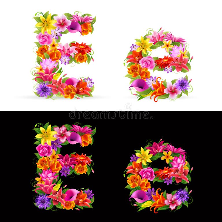 Colorful Flower Font Alphabet Stock Illustrations – 8,179 Colorful ...