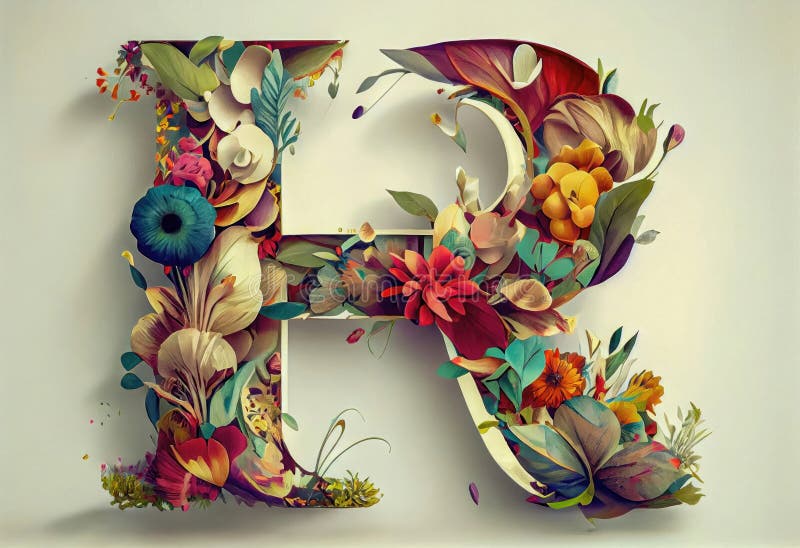Flower 3d Colorful Alphabet Letter Stock Illustrations – 348 Flower 3d Colorful Alphabet Letter ...