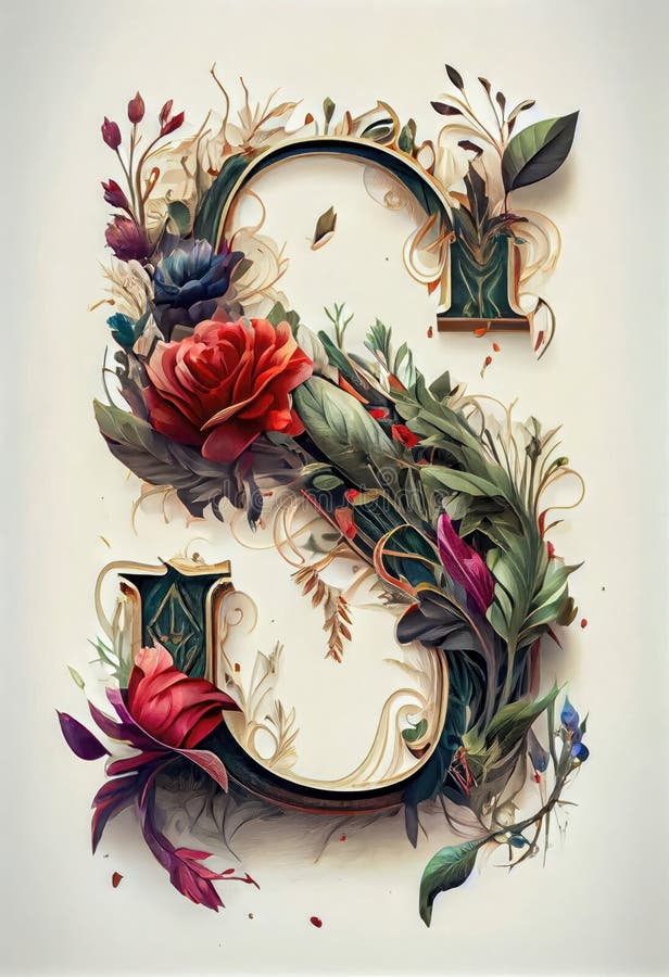 Flower 3d Colorful Alphabet Letter Stock Illustrations – 348 Flower 3d ...