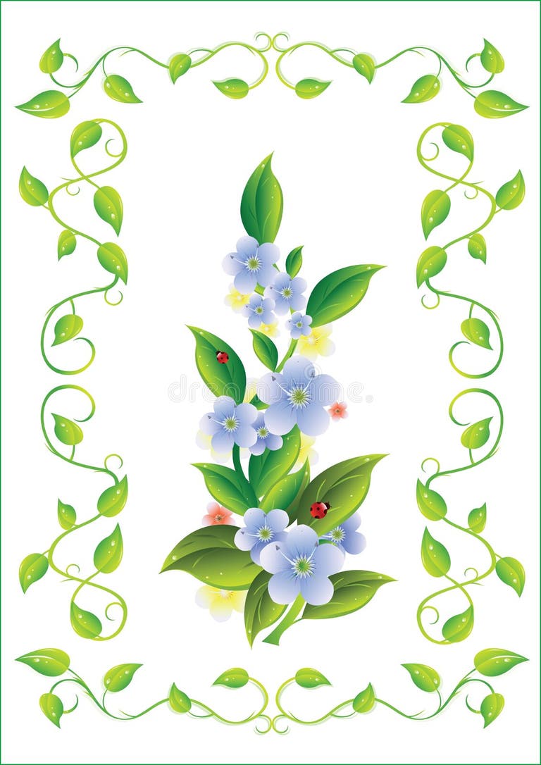 Flower Creeper Border Stock Illustrations – 677 Flower Creeper Border ...