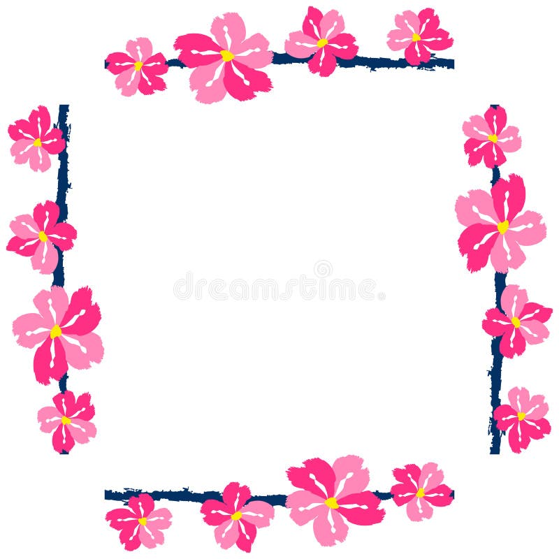 Flower Frame Border Size A4, Format A4. Floral Pattern. Cute Floral ...