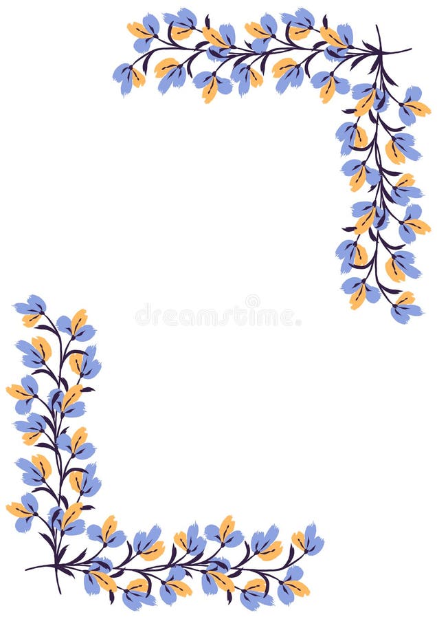 Flower Frame Border Size A4, Format A4. Floral Pattern. Cute Floral ...