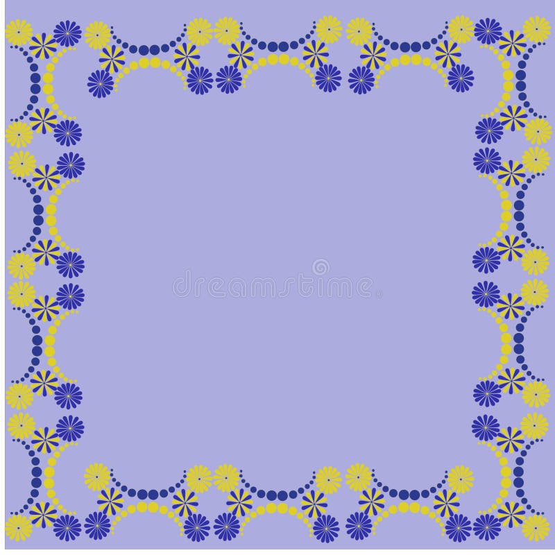 Flower Frame Floral Border Pattern Weave Beautiful Stock Illustration ...
