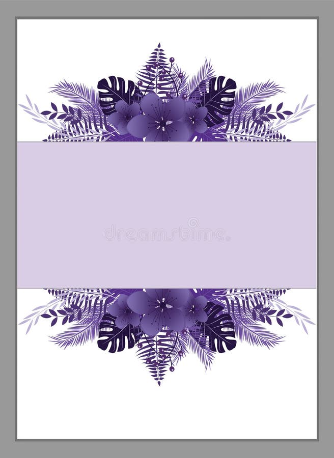 Flower Frame,Floral Invitation Template . Stock Vector - Illustration ...