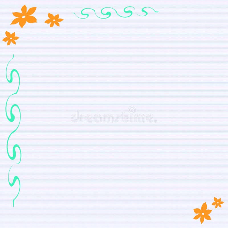 Flower frame note paper stock illustration. Illustration of flower ...