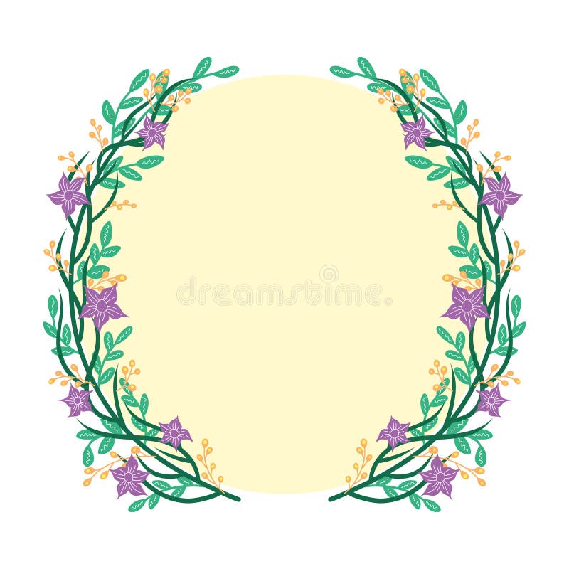 Flower Frame Stock Vector. Beautiful Frame Stock Vector - Illustration ...