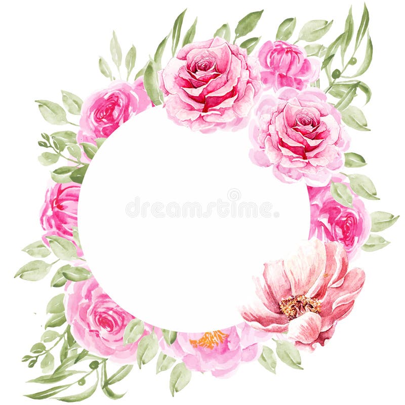 Flower Frame Vector for Logo Stock Illustration - Illustration of frame ...