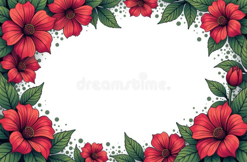 Flower Frame for Writing Texts Stock Image - Image of text, card: 348333765
