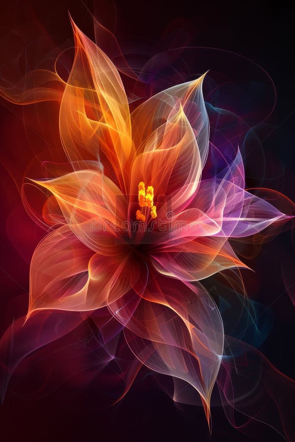 Blooming Flower Emits Puff of Smoke Stock Illustration - Illustration ...