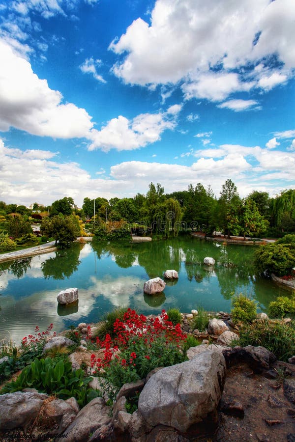 Flower Garden Isfahan Iran at Spring Editorial Photo - Image of garden ...