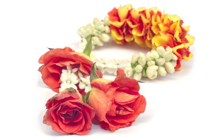 Flower garland isolated. stock photo. Image of nature - 41515428