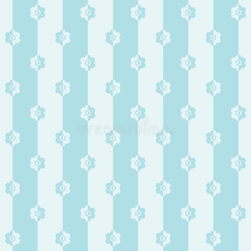 Flower with Geo Line Seamless Pattern. Flora on Checked Background ...