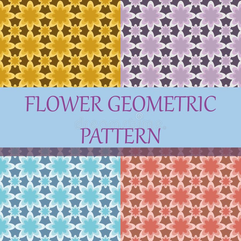 Flower Geometric Background Pattern Stock Vector - Illustration of ...
