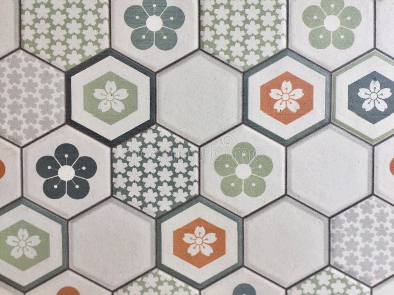 Flower and Geometry Motif of a Ceramic Stock Photo - Image of ceramic ...