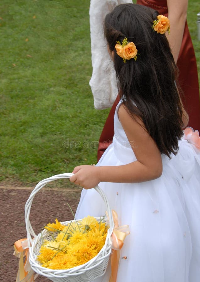 Flower girl stock image. Image of girl, ceremony, decoration - 1414061