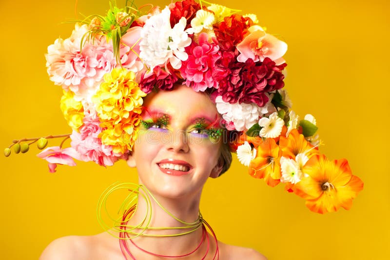 Flower Girl stock image. Image of bouquet, fashion, looking - 19085697