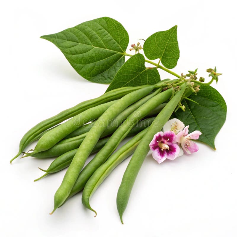 Flower Green Beans Isolated on Transparent Background Stock ...