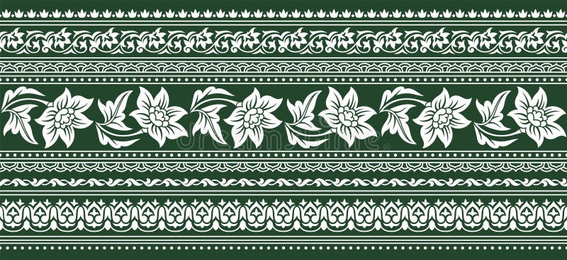 Flower green border stock vector. Illustration of symmetric - 270220440