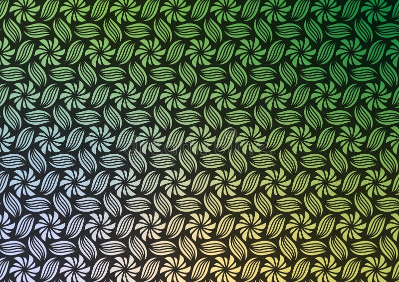 Flower Green Leaf Modern Style Pattern Background Stock Vector ...