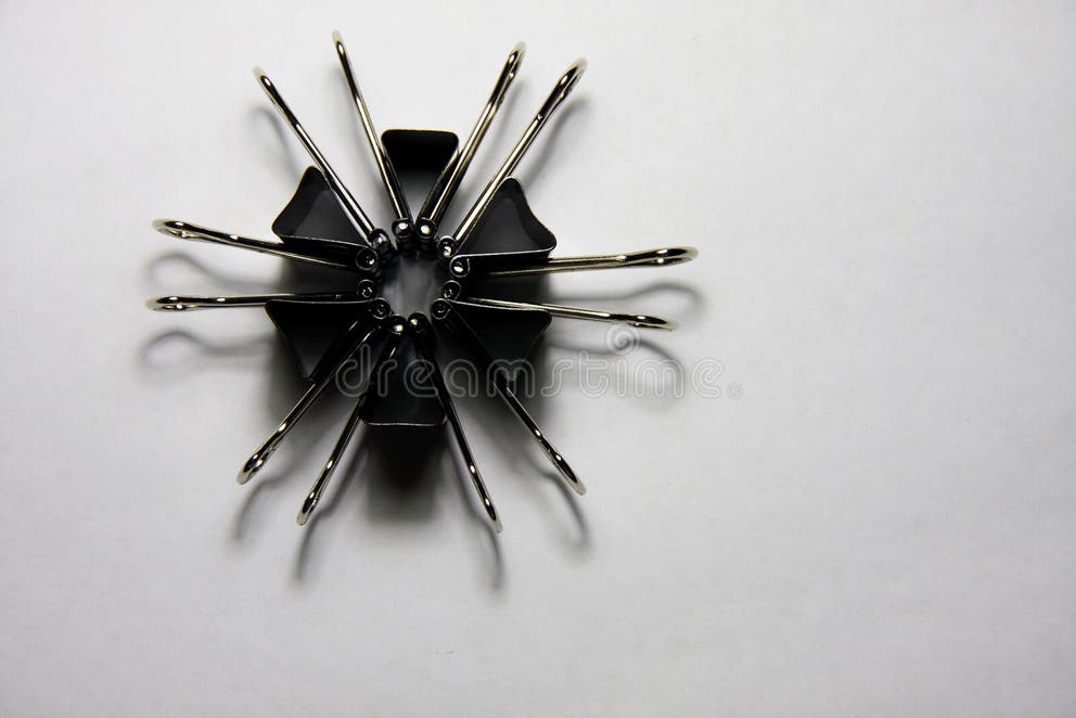 Flower from Group of Binder Clips Stock Photo - Image of accessory ...