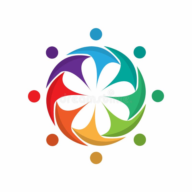 Flower Group Consulting Logo Design Stock Illustration - Illustration ...