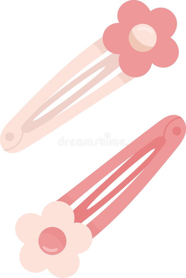 Flower Hair Clips stock vector. Illustration of girl - 285788790