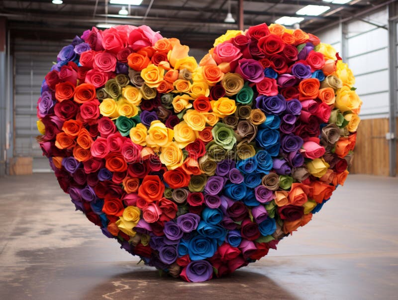 Flower Hart - Ai Generated Image Stock Illustration - Illustration of ...