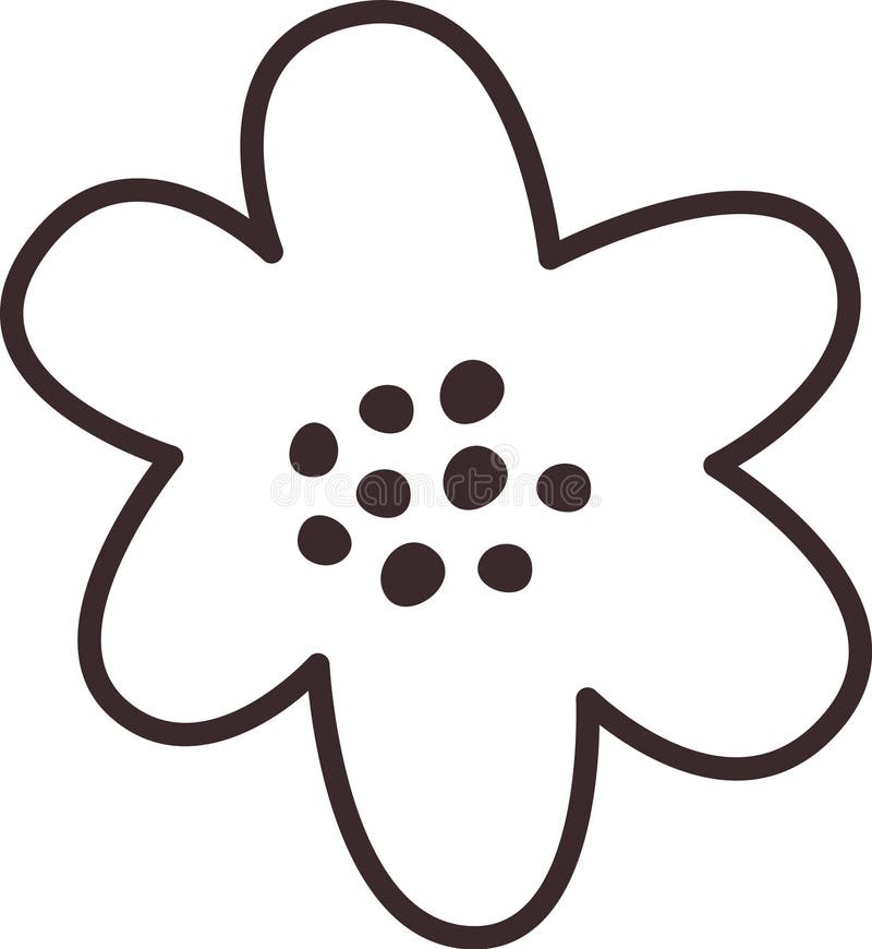 Flower Head Outline stock vector. Illustration of blossom - 318069449