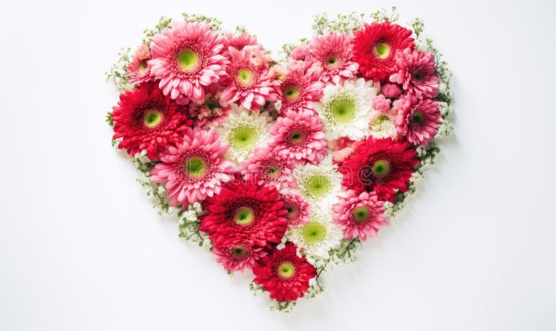 A Flower Heart is Beautiful Symbol of Affection Creating Using ...