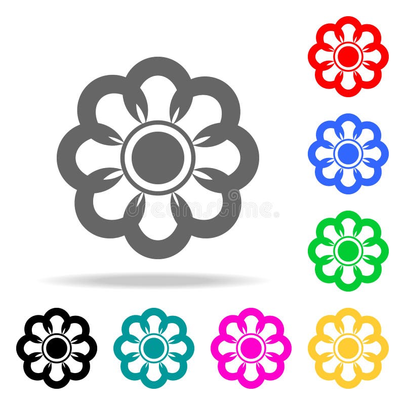 Flower Icon. Elements in Multi Colored Icons for Mobile Concept and Web ...