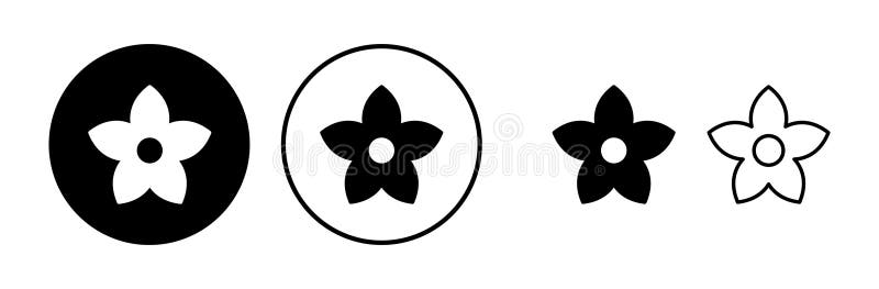 Flower Icon . Floral Icon. Flower Logo Stock Vector - Illustration of ...