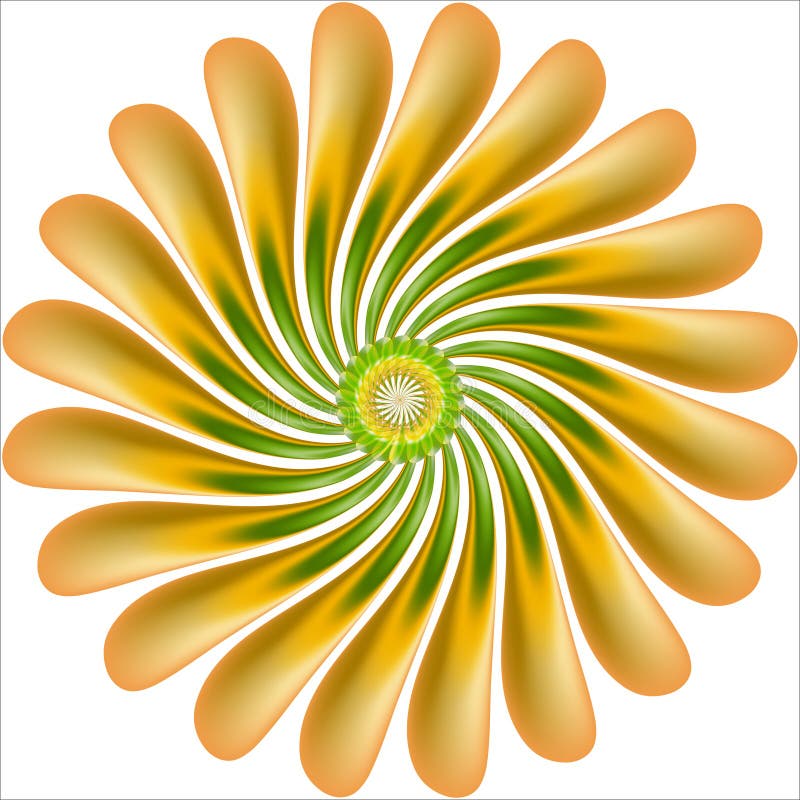 Flower Icon with Gradient Golden Petals. Stock Vector - Illustration of ...