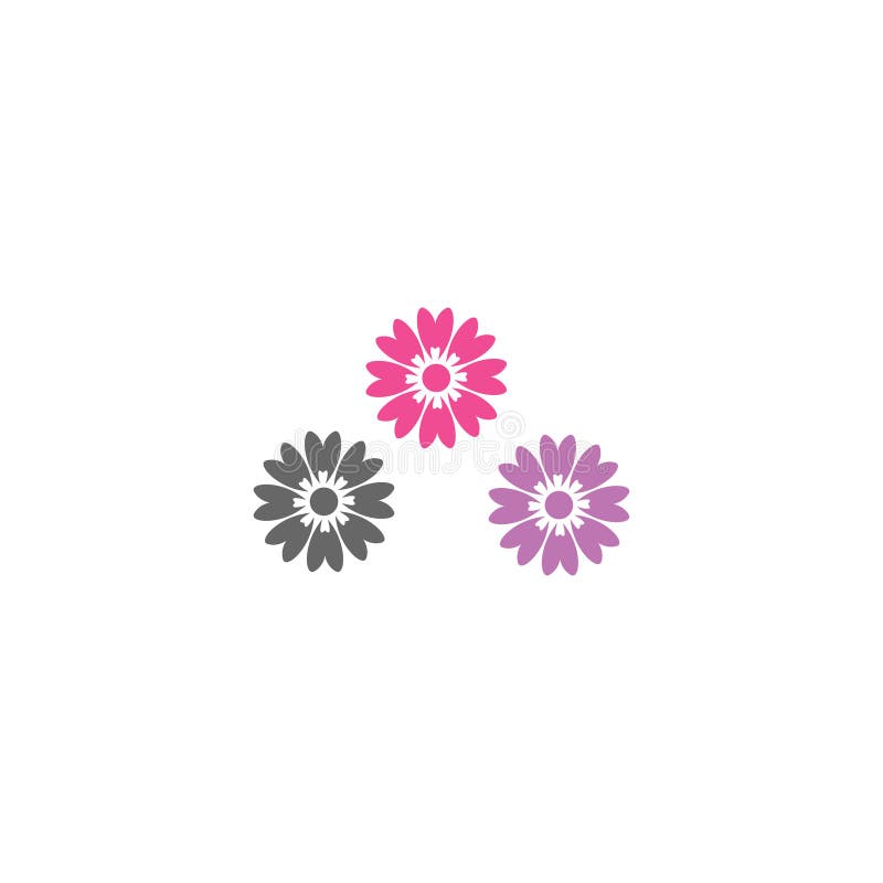 Flower Icon Logo Creative Design Stock Vector - Illustration of ...