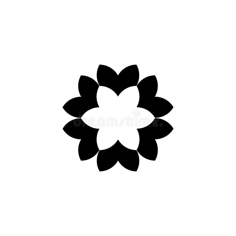 Flower Icon Logo Design. Simple Flat Vector Illustration Stock ...