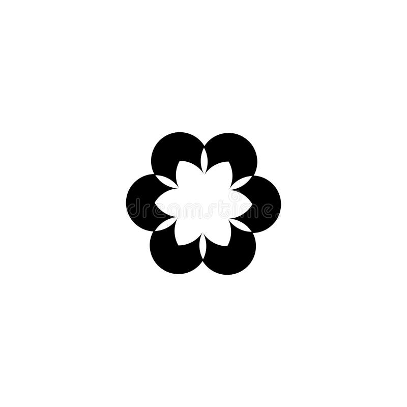 Flower Icon Logo Design. Simple Flat Vector Illustration Stock ...