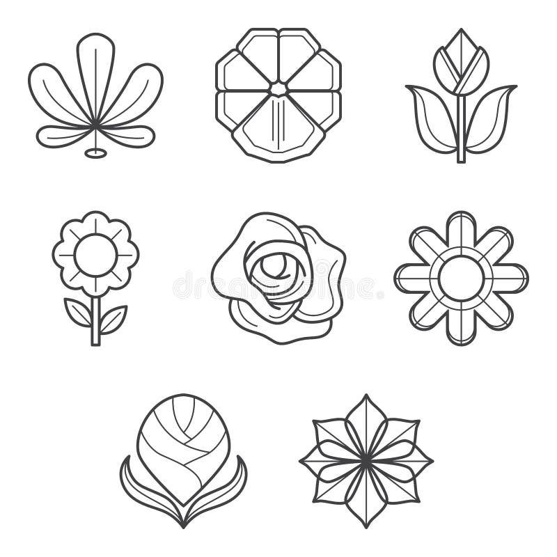 Flower icon set stock vector. Illustration of pansy - 265134805