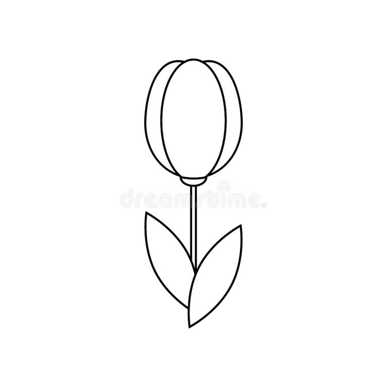 Flower Icon Tulip Sign Vector Stock Vector - Illustration of bloom ...