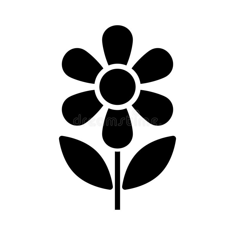 Flower Icon Vector on Trendy Design Basic RGB Stock Vector ...