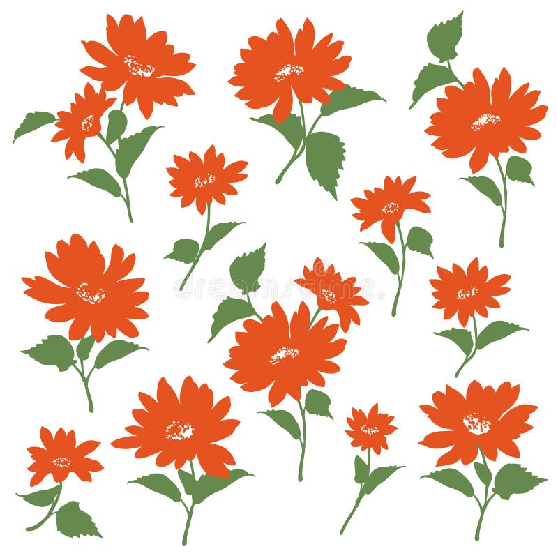 Flower Illustration Pattern Stock Illustration - Illustration of design ...