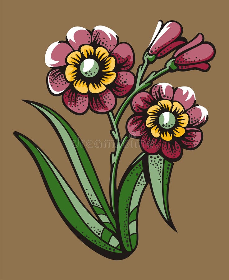 Flower illustration series stock illustration. Illustration of ...