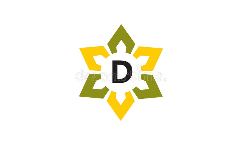 Flower Infinity Letter D stock vector. Illustration of isolated - 105852207