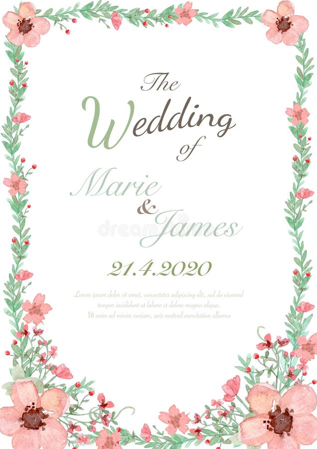 Flower Invitation Card stock illustration. Illustration of mothers ...