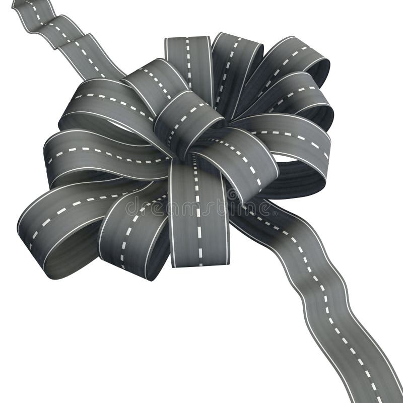 Flower knot of road ribbon stock illustration. Illustration of ...