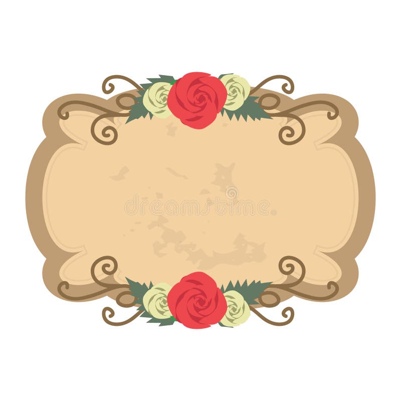 Flower Label. Vector Illustration Decorative Design Stock Vector ...