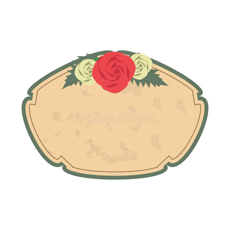 Flower Label. Vector Illustration Decorative Design Stock Vector ...