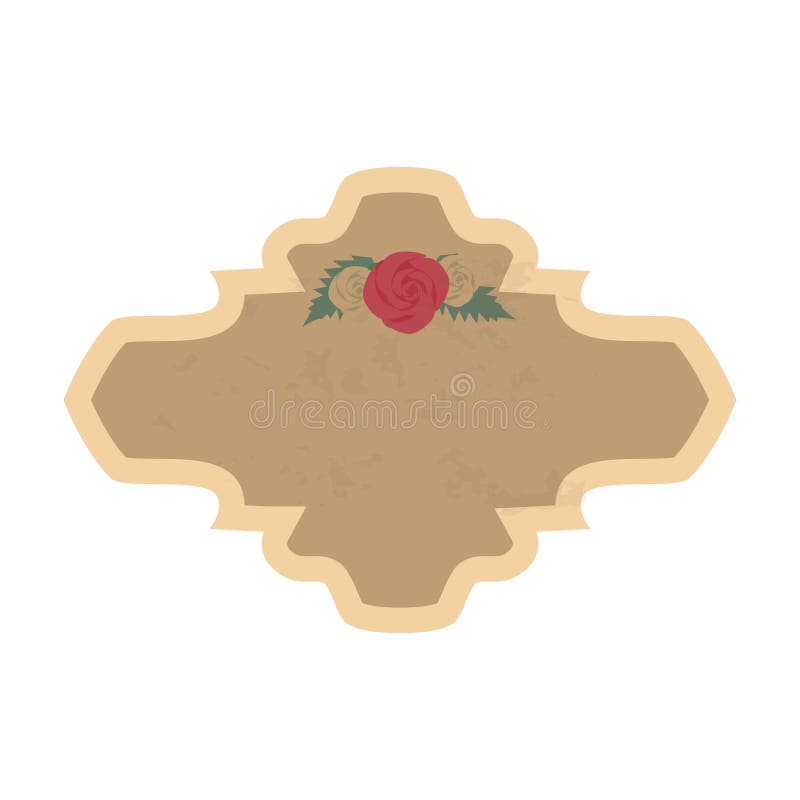 Flower Label. Vector Illustration Decorative Design Stock Vector ...