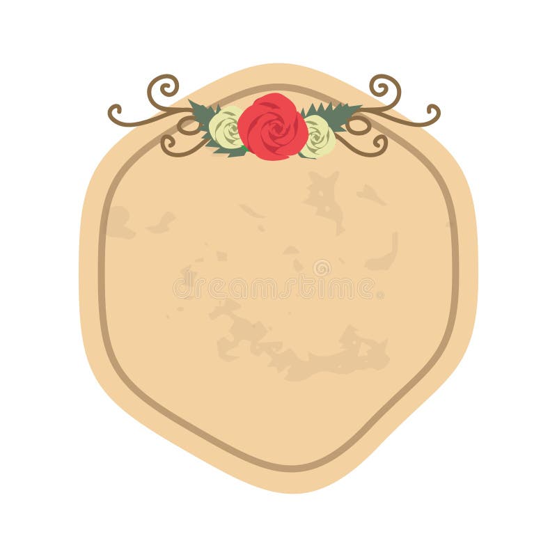 Flower Label. Vector Illustration Decorative Design Stock Vector ...