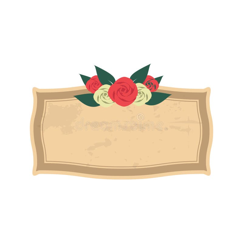 Flower Label. Vector Illustration Decorative Design Stock Vector ...